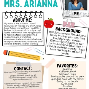 Editable Meet the Teacher Template - Etsy