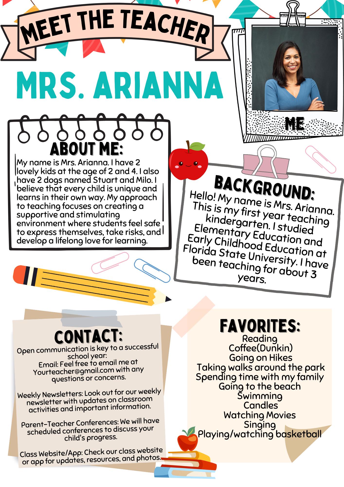 Editable Meet the Teacher Template - Etsy