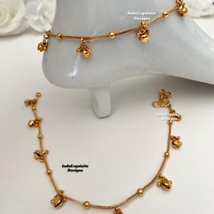 Gold Plated Anklets/payal/ Punjabi Jhanjra With Ghungroo/indian Bridal ...