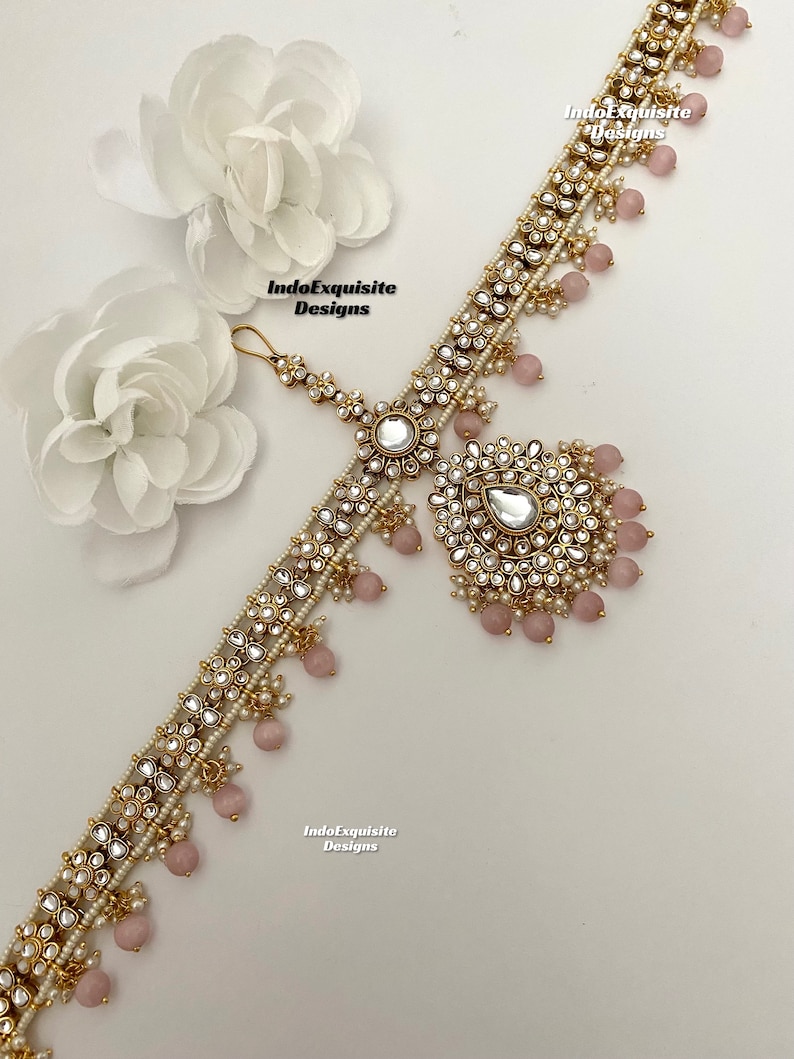 Elegant High Quality Pink Kundan Bridal Set Comes With All Accessories ...