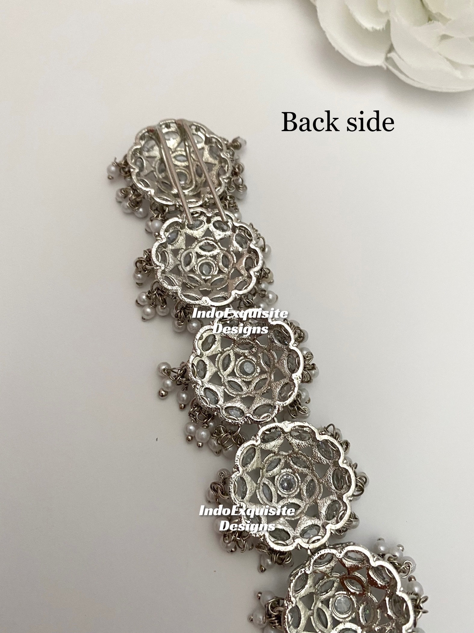 Silver Polki Choti/braid Choti/indian Bridal Choti/polki Hair - Etsy