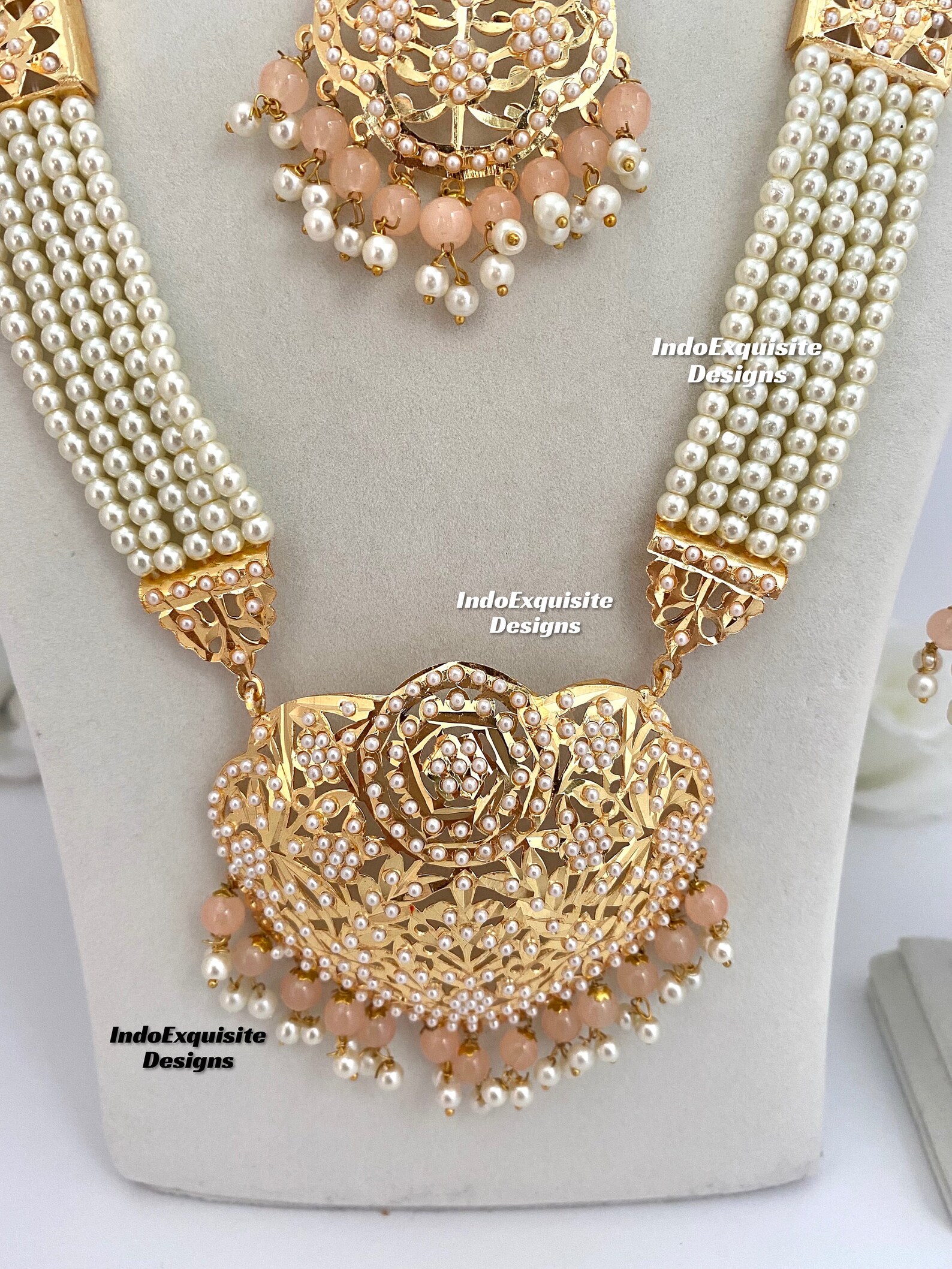 Jadau Choker Set and Rani Haar Combo/ Indian Bridal Set/punjabi Jadau ...