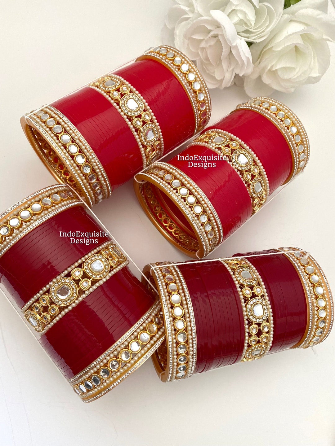 Indian Bridal Premium Quality Kundan Choora Set/ Wedding Chooda ...