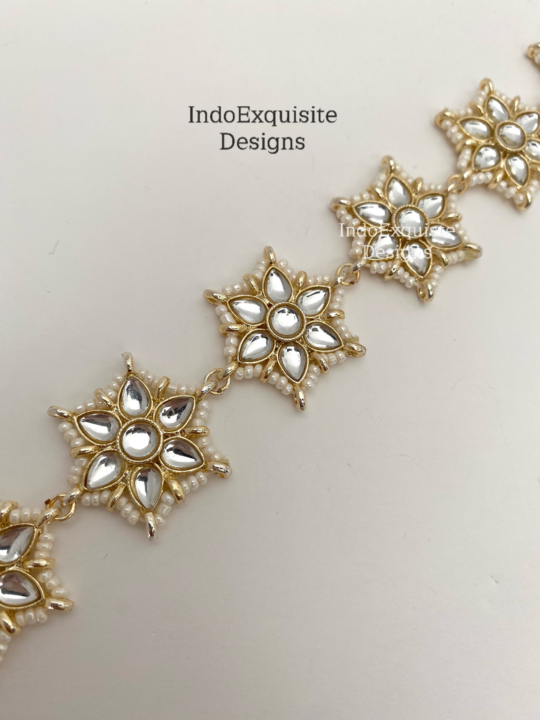 Kundan Head Band/sheesh Phool/indian Bridal Matha Patti/ Sheesh Patti ...