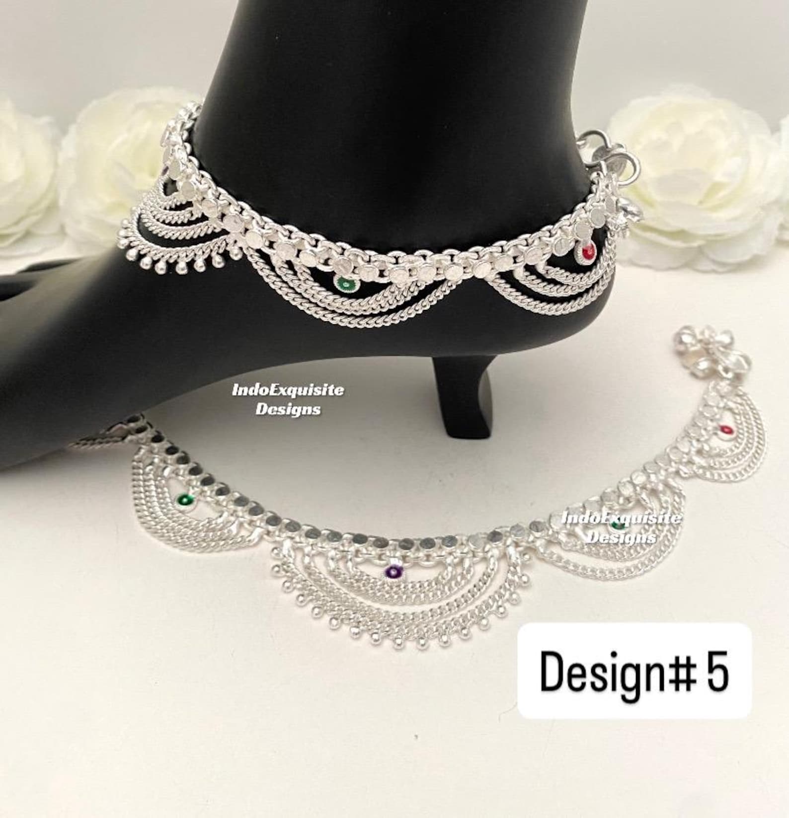 Silver Plated Anklets Come in a Pair/payal/ Indian Payal /jhanjra ...