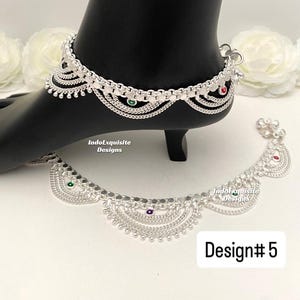 Silver Plated Anklets Come in a Pair/payal/ Indian Payal /jhanjra ...