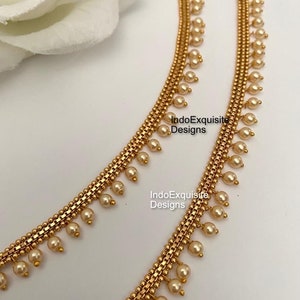 Gold Plated Anklets Comes in a Pair/payal/ Punjabi Jhanjra/indian ...