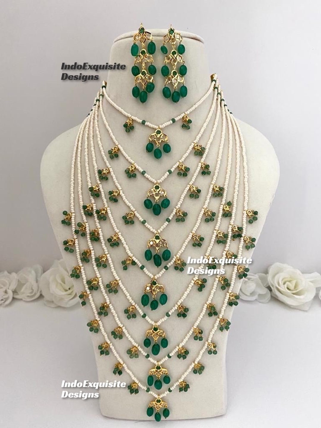 Satlada Kundan Raani Haar/long Necklace Set/ Indian Jewelry/ High ...