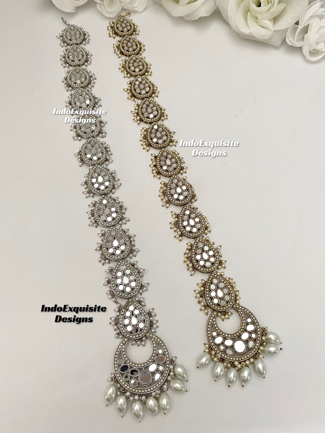 High Quality Mirror Choti in Silver and Antique Gold/ Bridal Choti ...