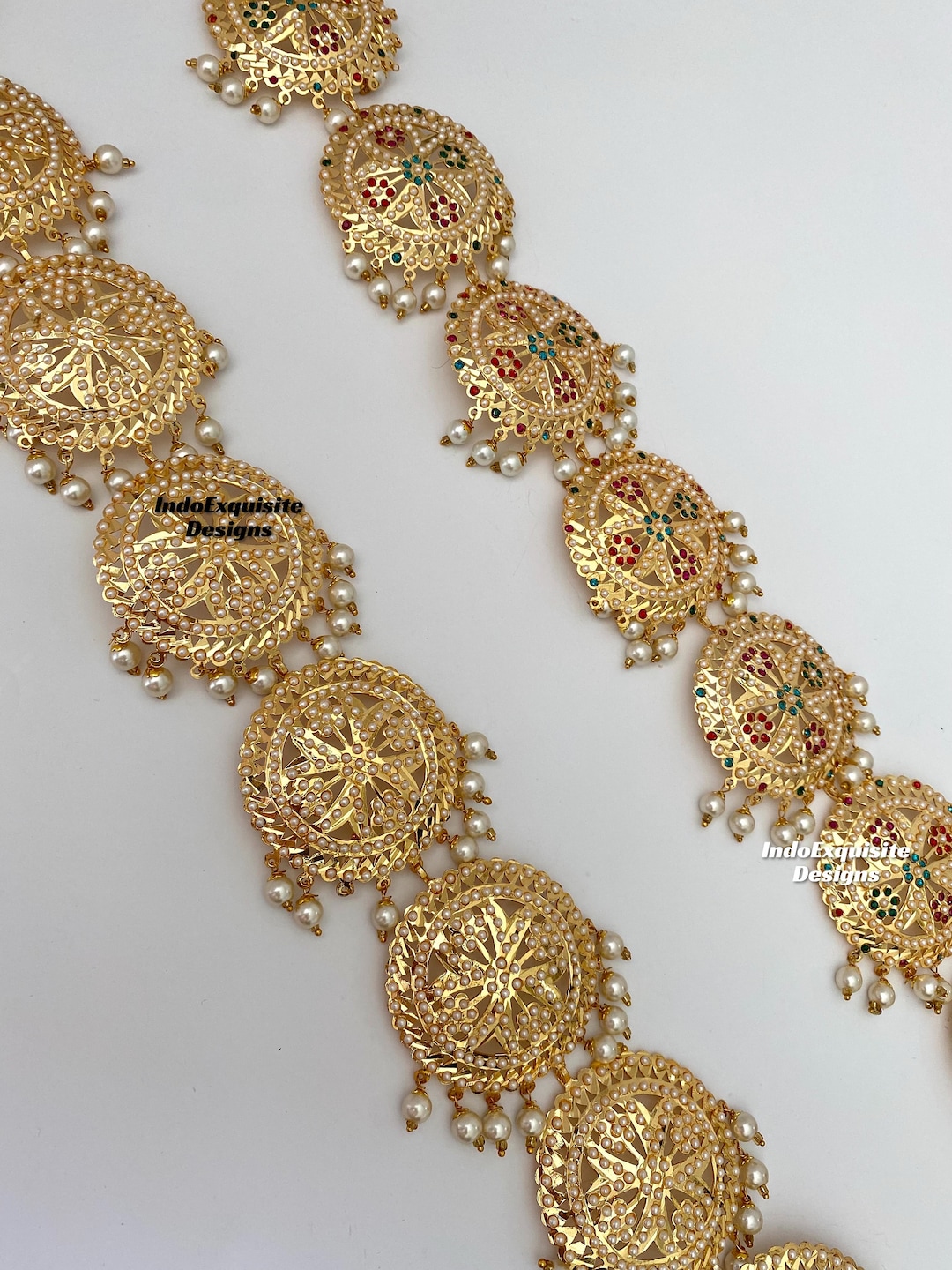 Gold Plated Jadau Choti/braid Jewelry/indian Bridal Choti/hair - Etsy