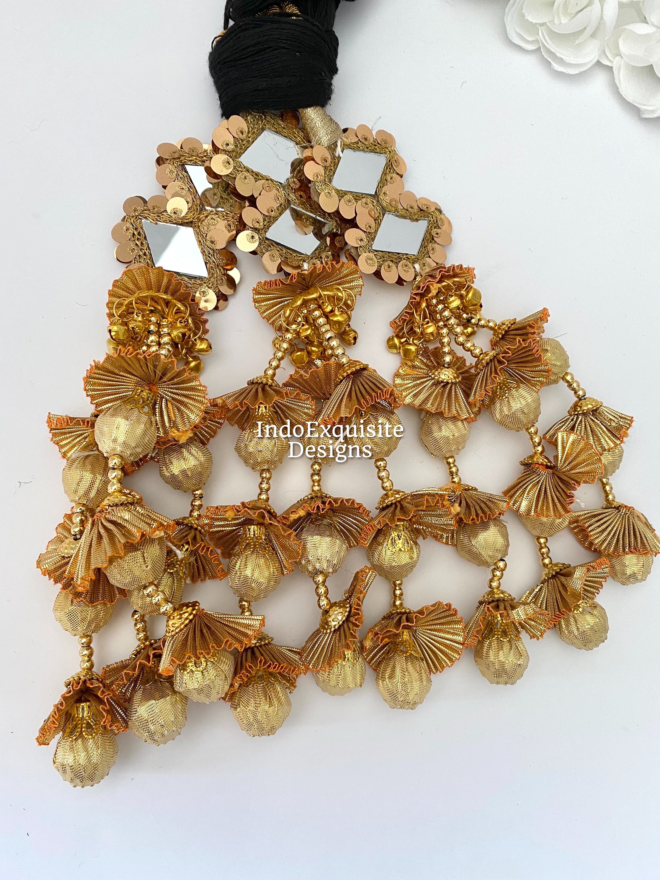 Indian/punjabi Mirror Ghungroo Paranda/jaago Parandi/punjabi Hair ...