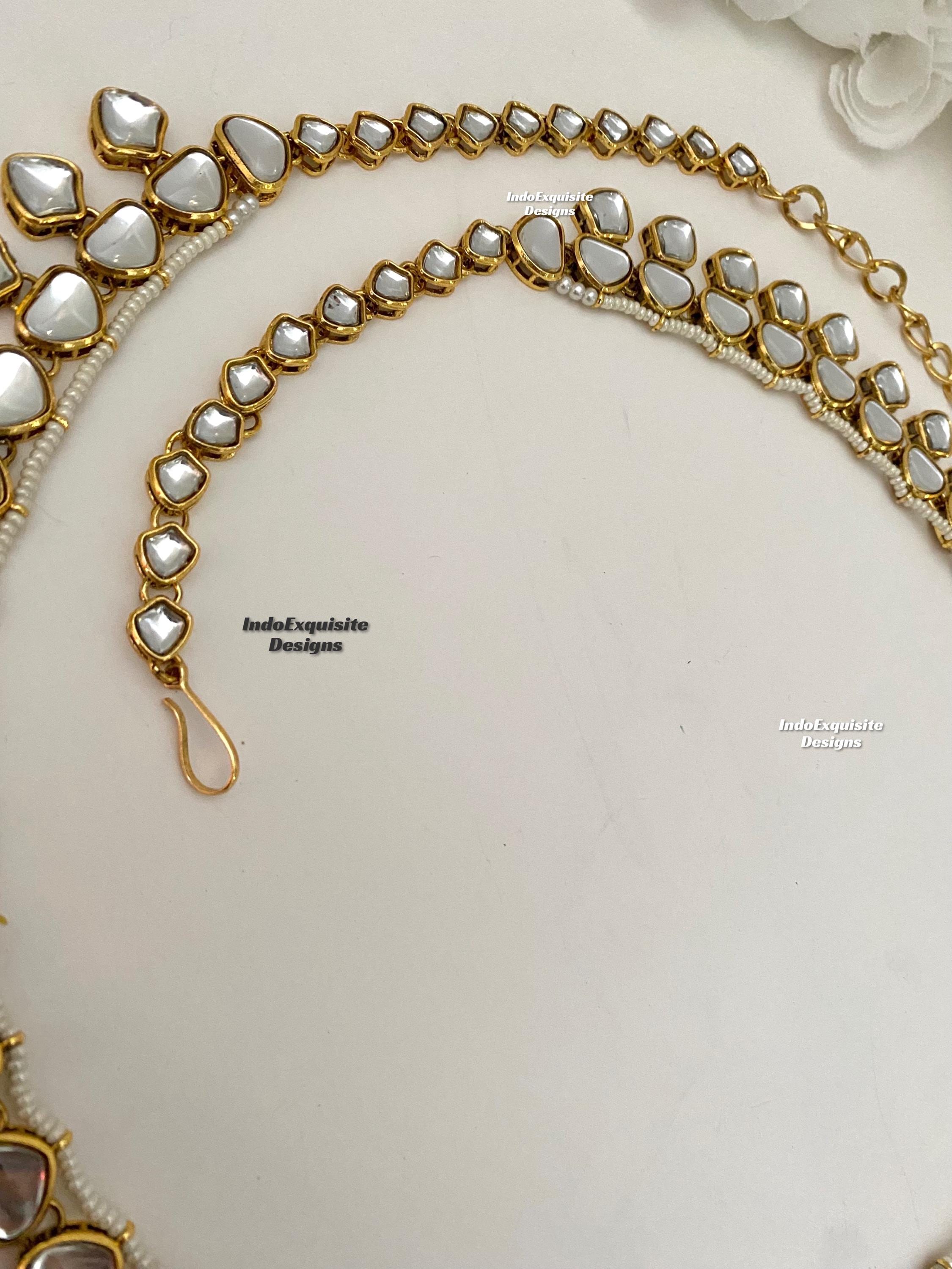 Elegant Kundan Waist Belt/belly Chain/ Kamarpatta/kamarbandh/indian ...