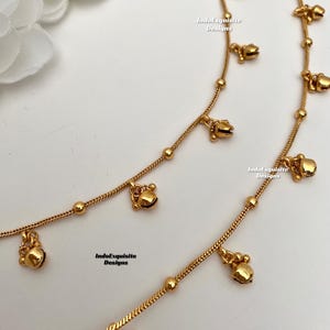 Gold Plated Anklets/payal/ Punjabi Jhanjra With Ghungroo/indian Bridal ...