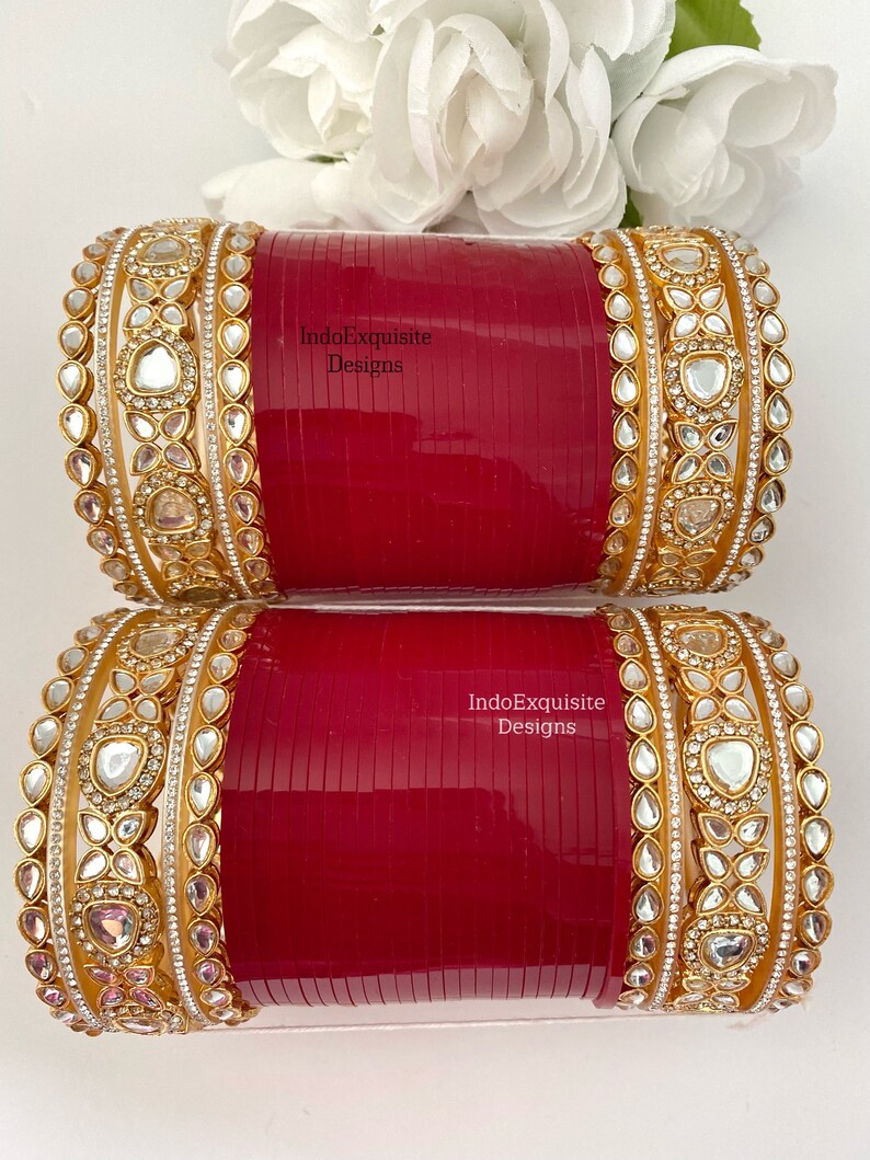 Indian Bridal Kundan Choora Set/ Wedding Chooda/traditional - Etsy