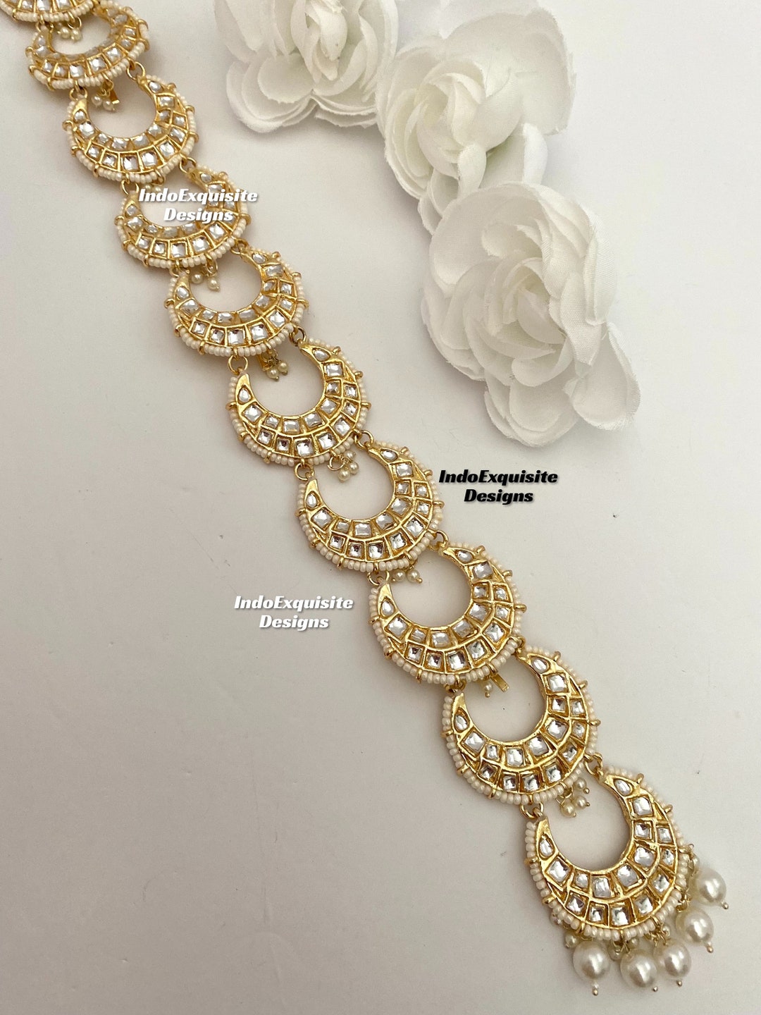 Kundan Choti/braid Choti/indian Bridal Choti/kundan Hair Accessories ...