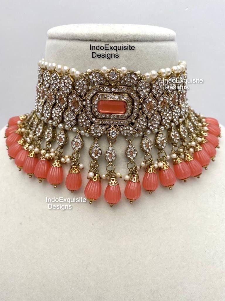 Pakistani Choker Set/ Pakistani Bridal Jewelry /indian - Etsy