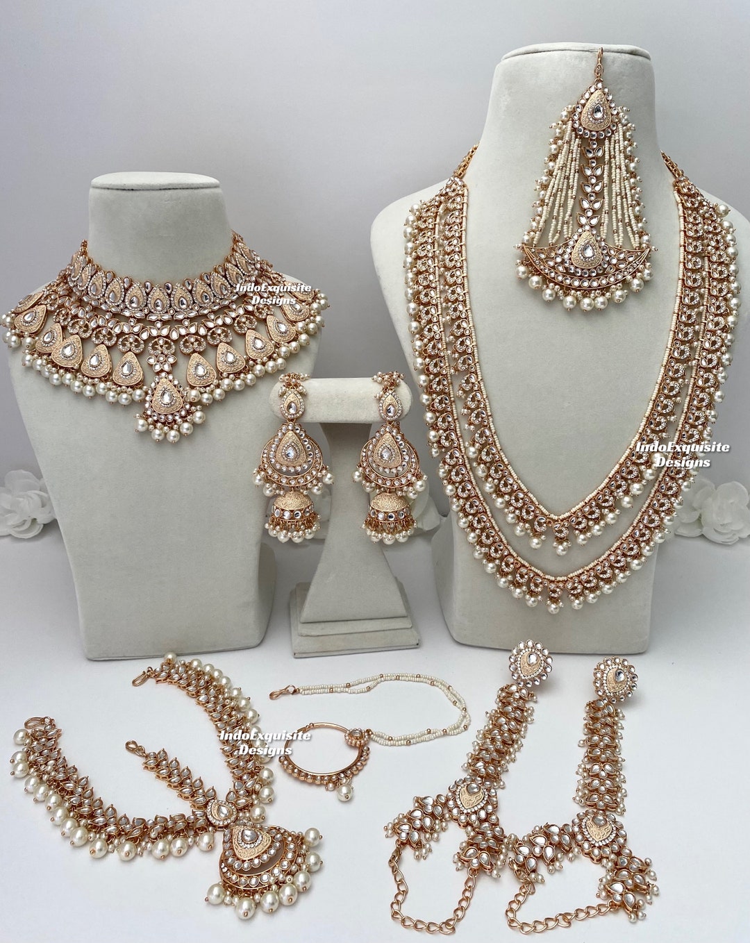 Premium Quality Kundan Meenakari Bridal Set Comes With All Accessories ...