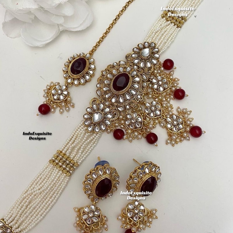 Indian Jewelry Set - Etsy