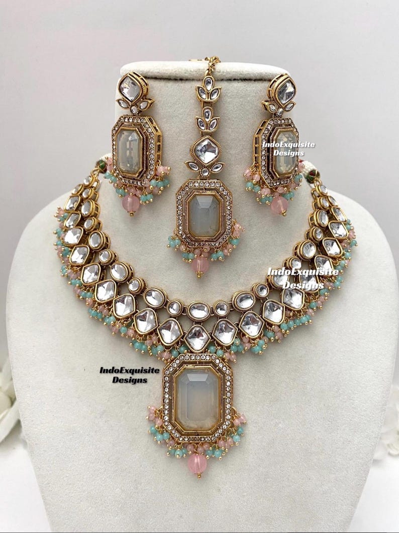 Premium Quality Kundan Necklace Set/ Indian Jewelry/trendy Indian ...