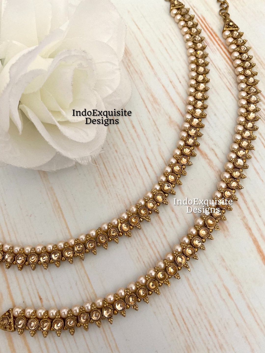 Antique Indian Anklets/payal/ Punjabi Jhanjra With Pearls Indian Bridal ...