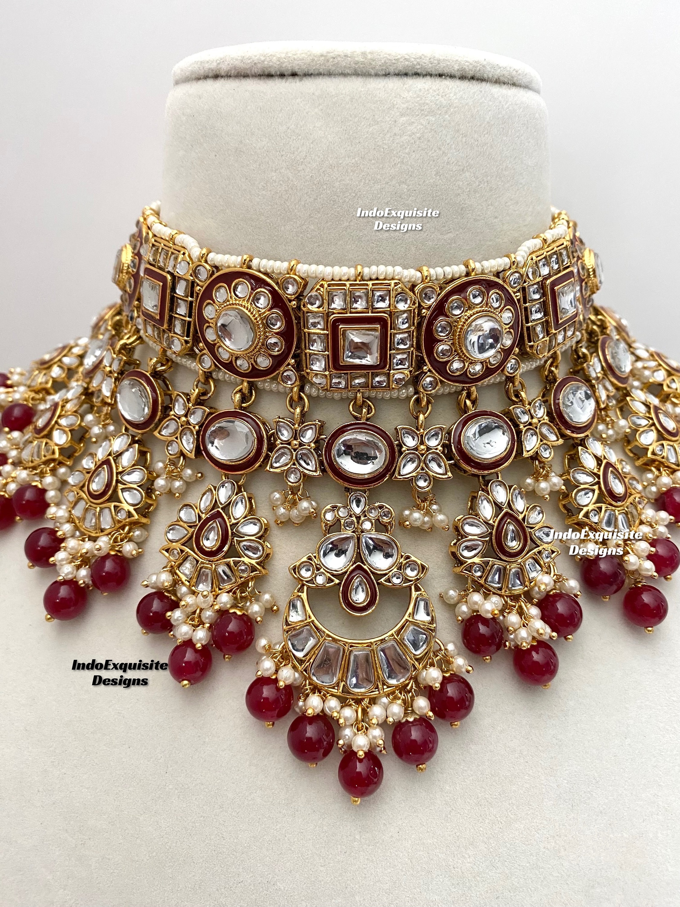 Premium Quality Elegant Kundan Choker Set/ Indian Jewelry/indian Bridal ...