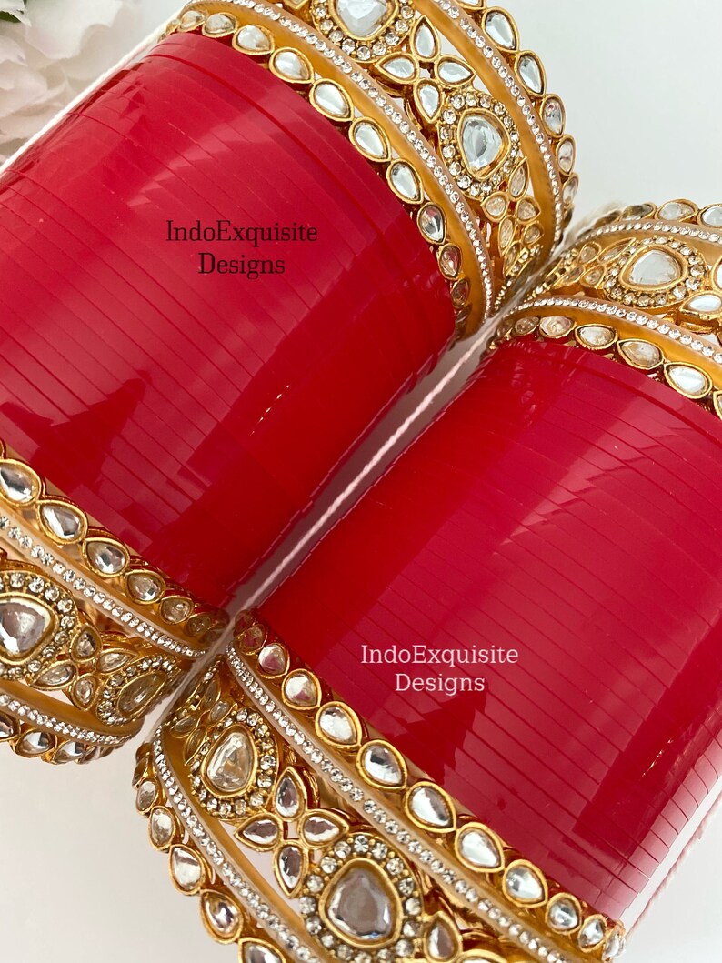 Indian Bridal Kundan Choora Set/ Wedding Chooda/traditional - Etsy