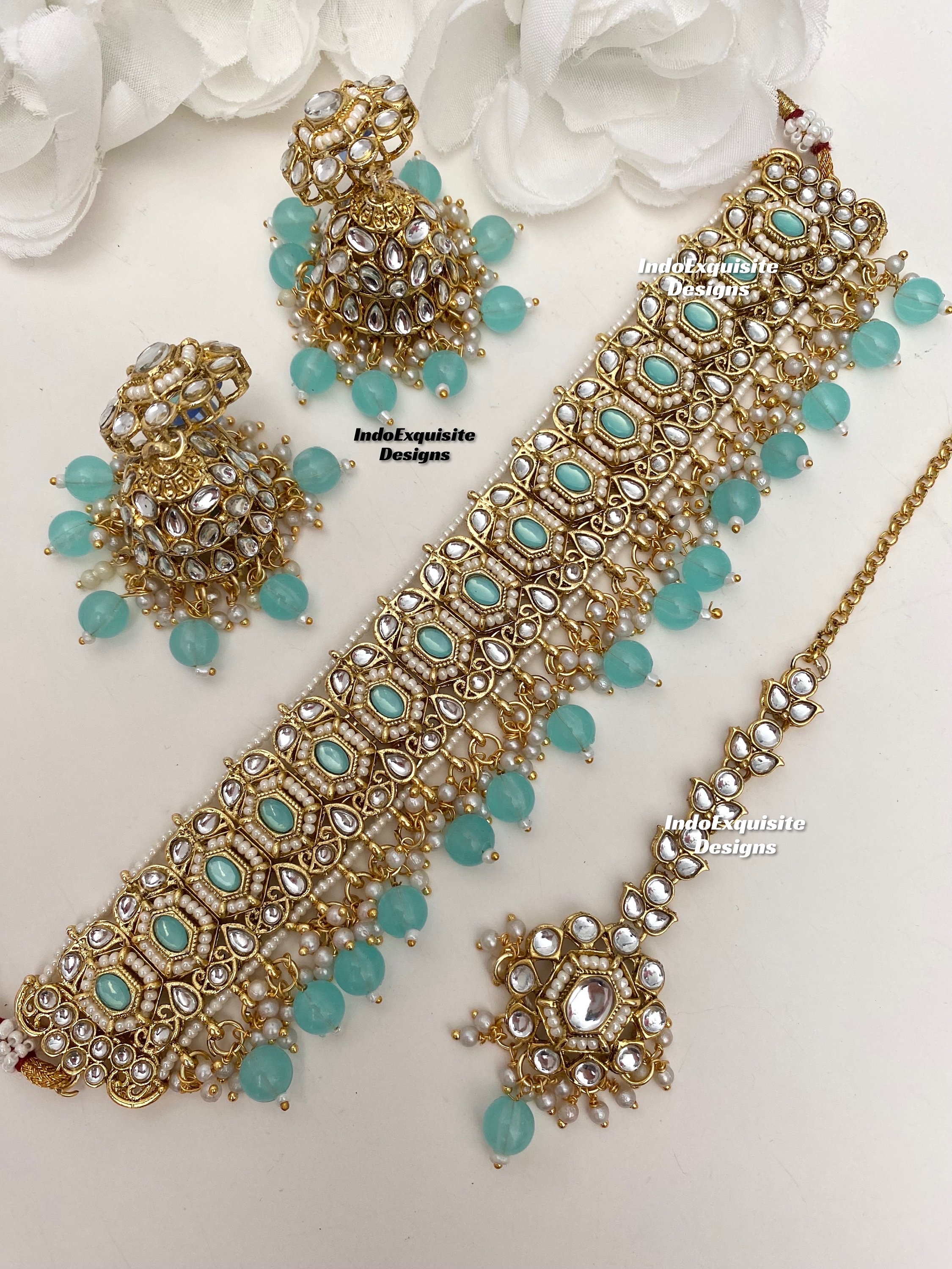 Gorgeous Kundan Choker Set/ Indian Jewelry/unique Kundan Choker Set ...