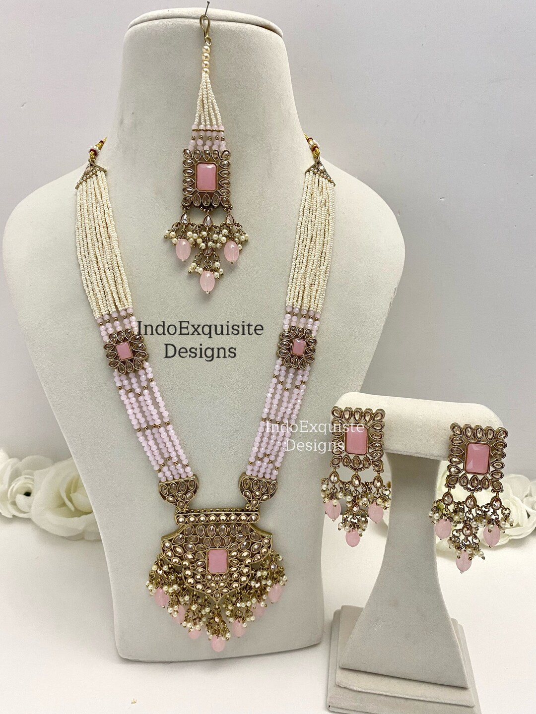 Antique Polki Raani Haar/ Long Necklace Set/ Indian Jewelry/ High ...