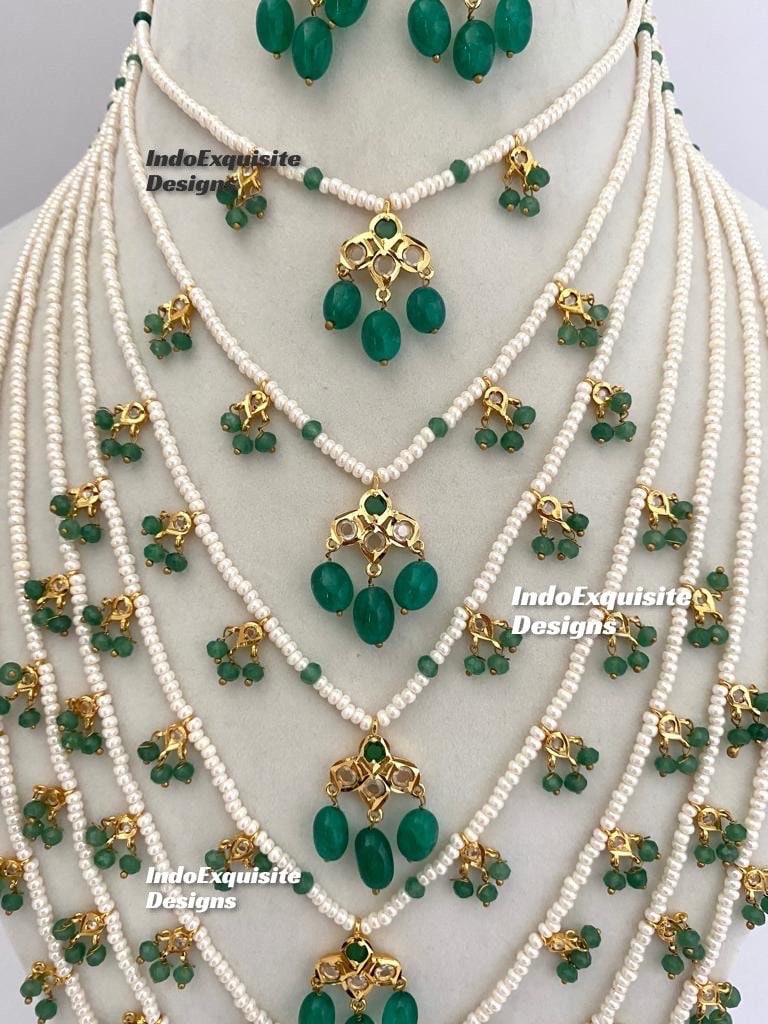 Satlada Kundan Raani Haar/long Necklace Set/ Indian Jewelry/ High ...