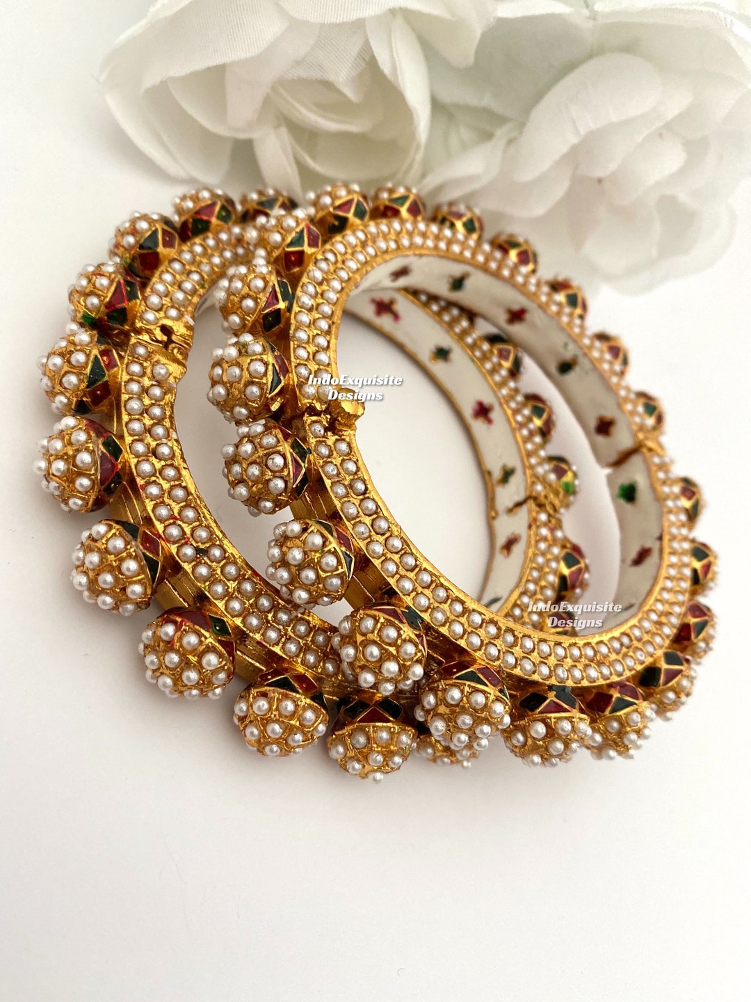 Rajwadi Kada/ Pachali Bangles/ Meenakari Openable Kada/indian Wedding ...