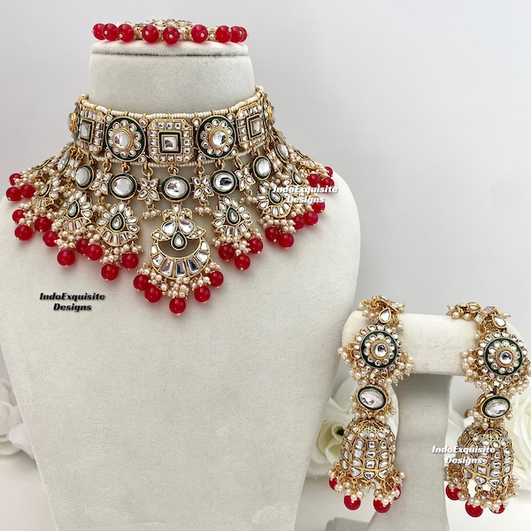 Red Jewelry Set - Etsy