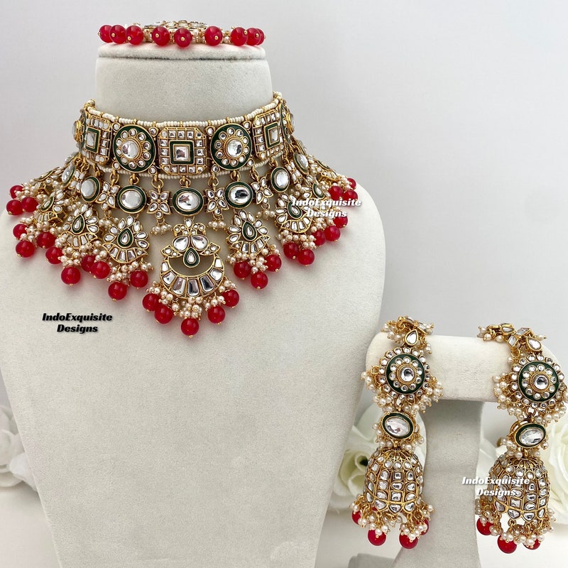 Red Jewelry Set - Etsy