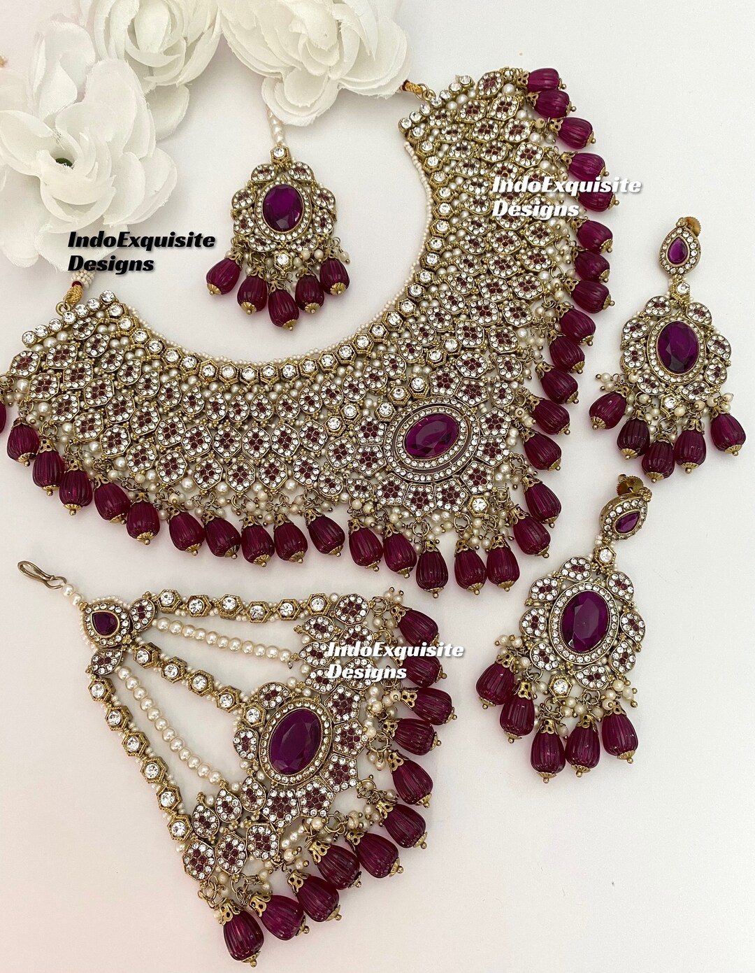 Premium Quality Pakistani Bridal Set/pakistani Bridal Jewelry/zircon ...