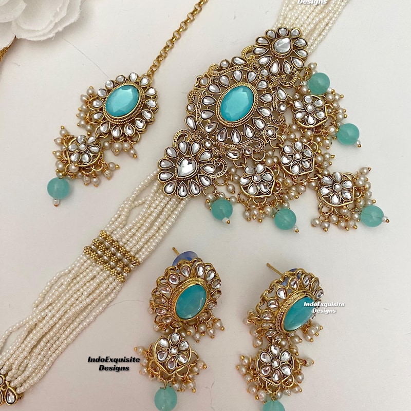 Indian Sky Blue Jewellery - Etsy