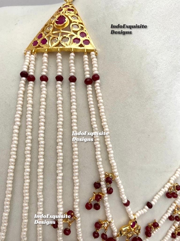 Satlada Kundan Raani Haar/long Necklace Set/ Indian Jewelry/ High ...