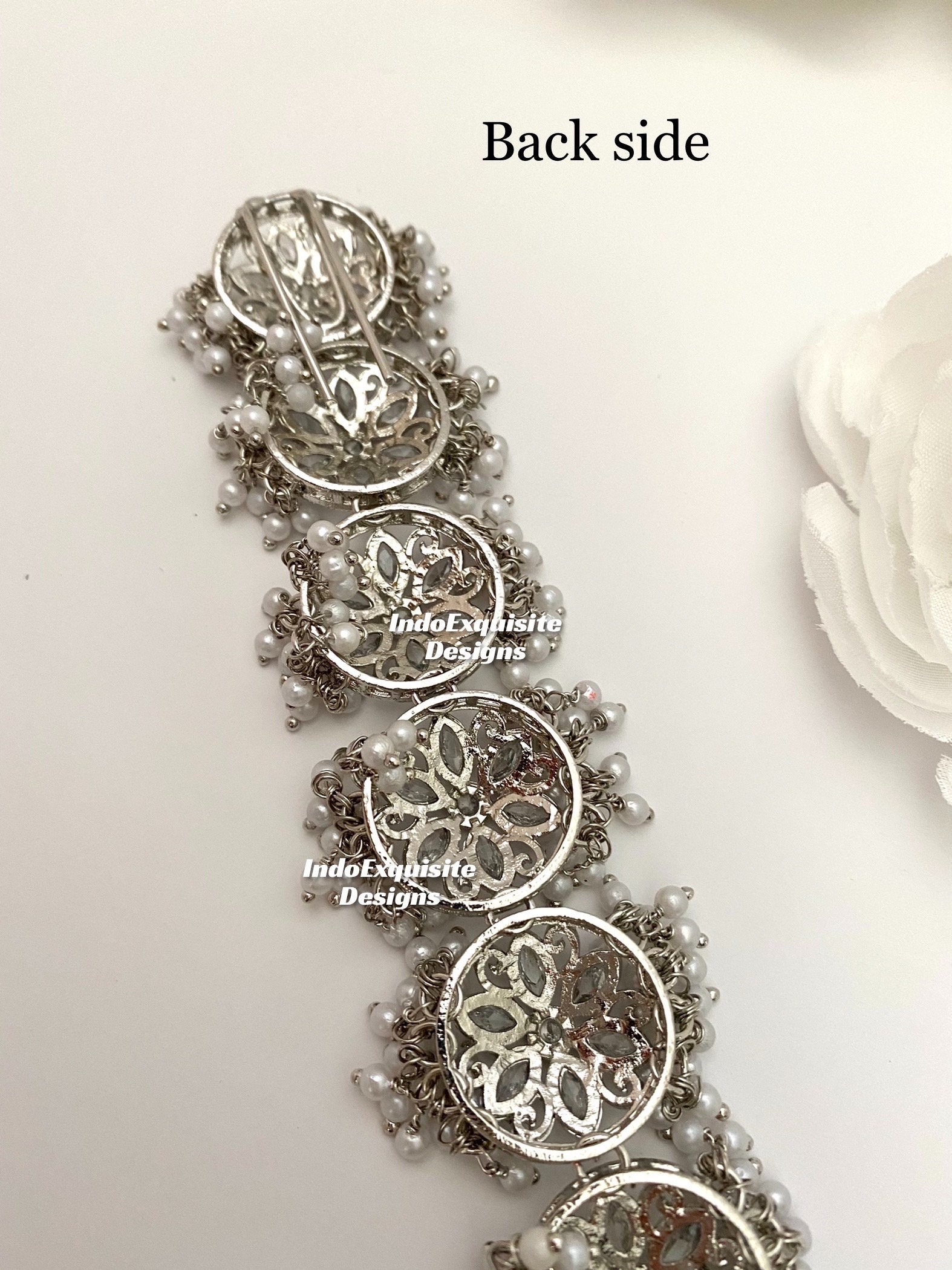 Silver Polki Choti/braid Choti/indian Bridal Choti/polki Hair ...