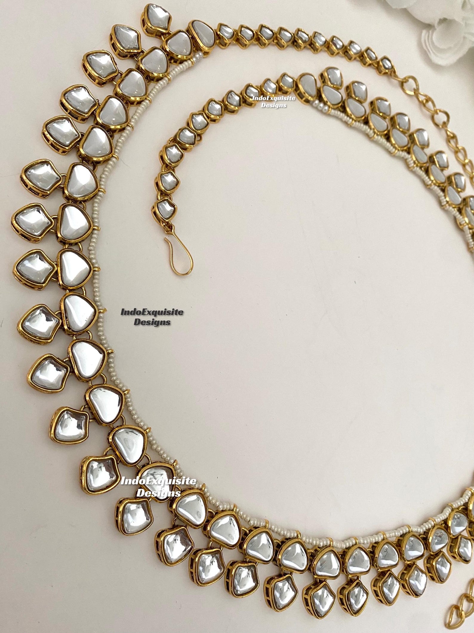 Elegant Kundan Waist Belt/belly Chain/ Kamarpatta/kamarbandh/indian ...