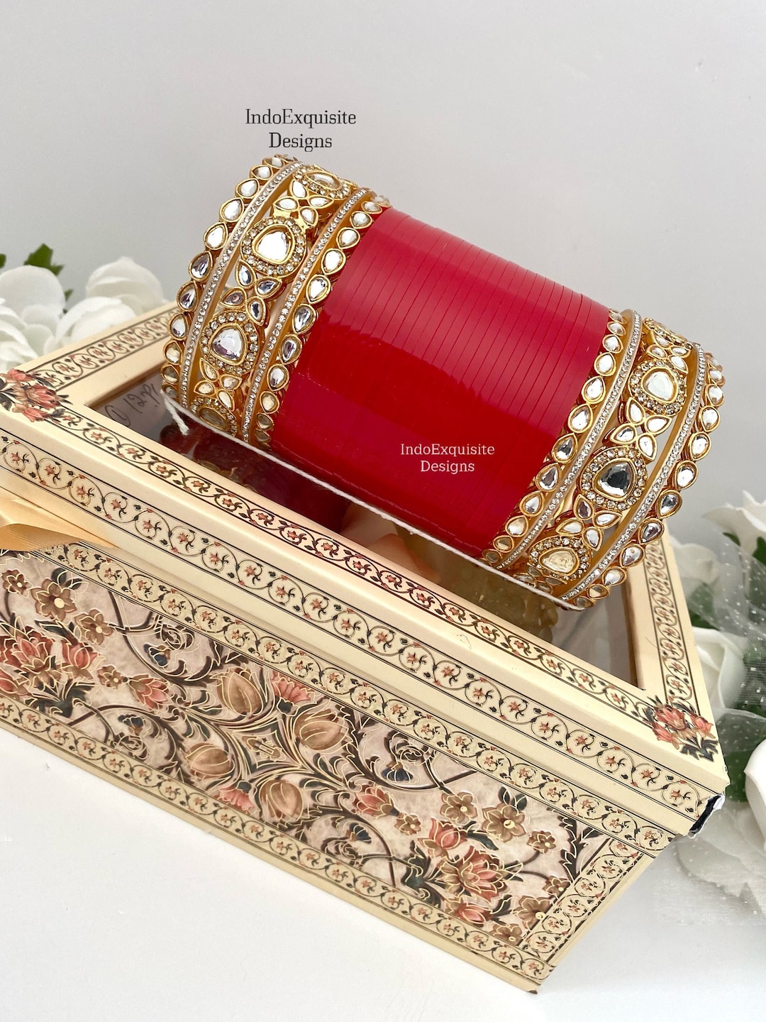 Indian Bridal Kundan Choora Set/ Wedding Chooda/traditional Bridal ...