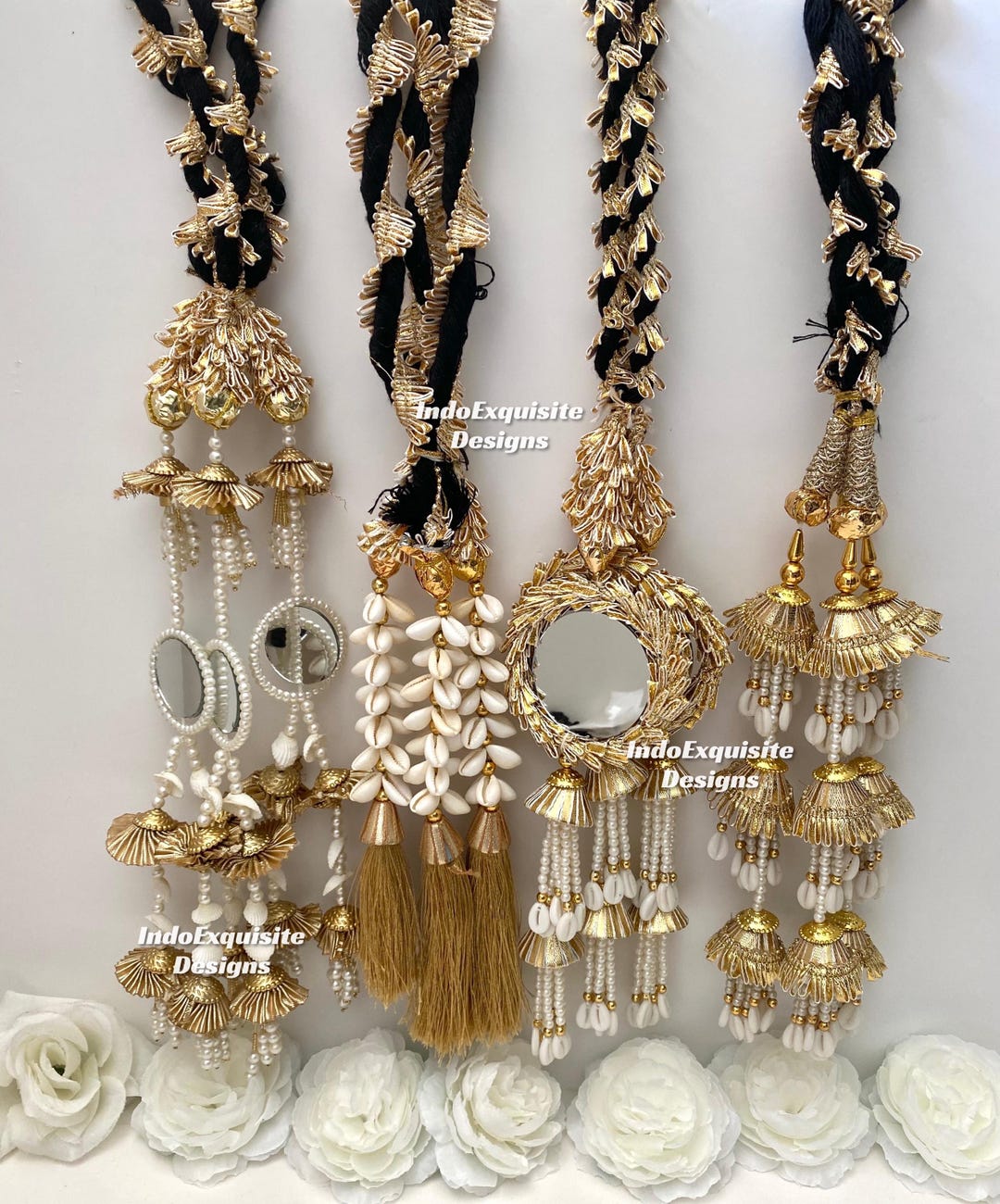Indian/punjabi Viral Gotta Patti, Mirror, Pearls and Shells Paranda ...
