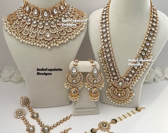 Elegant Kundan Bridal Set Comes With All Accessories/ Indian Bridal ...