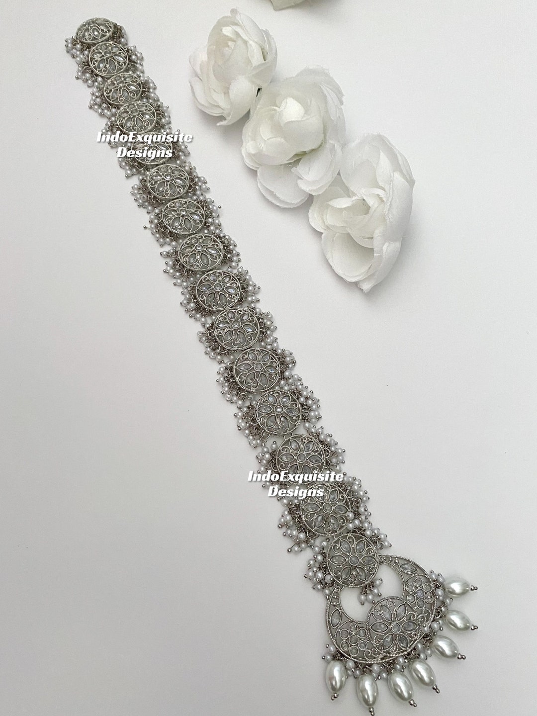 Silver Polki Choti/braid Choti/indian Bridal Choti/polki Hair ...