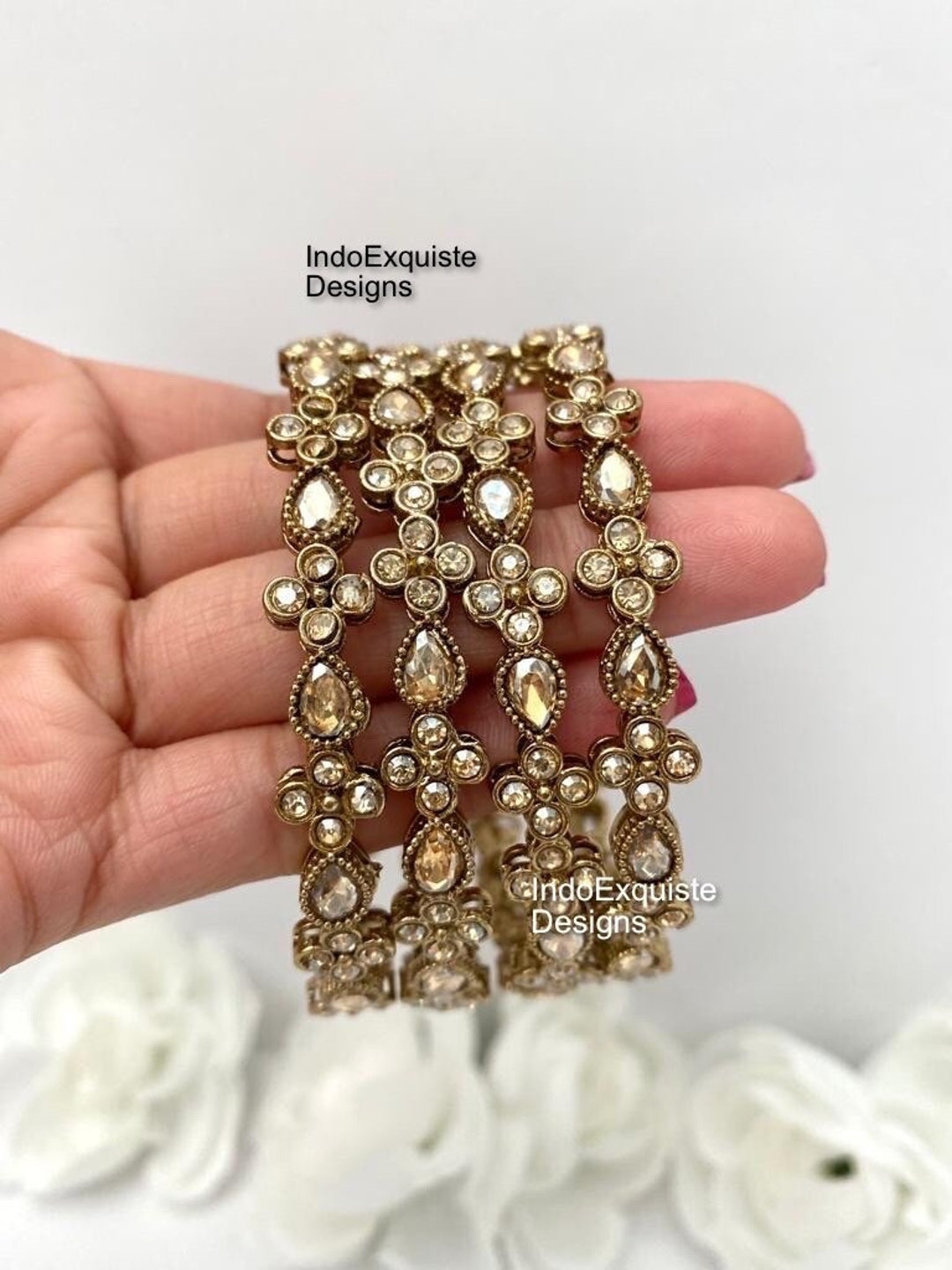 Antique Golden Bangles (set of 4) /kade/bracelets/ Wedding Jewelry ...