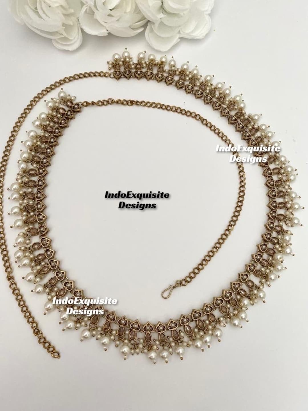 Antique Gold Polki Waist Belt/belly Chain/ Kamarpatta/kamarbandh/indian ...