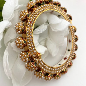 Rajwadi Kada/ Pachali Bangles/ Meenakari Openable Kada/indian Wedding ...