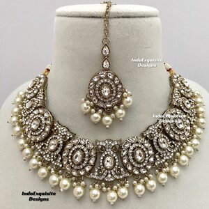 Kundan Necklace Set/bridesmaid Sets/indian Jewelry/kundan Polki ...