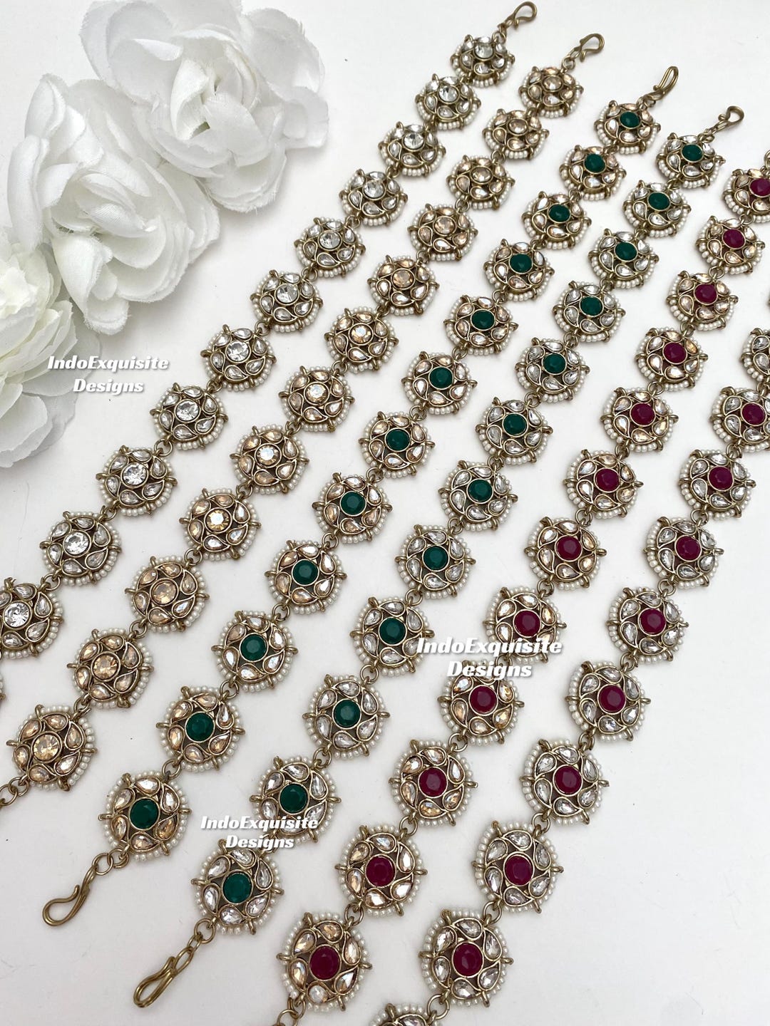 Polki Sheesh Phool/head Band/matha Patti/ Sheesh Patti/ Matha Phool ...