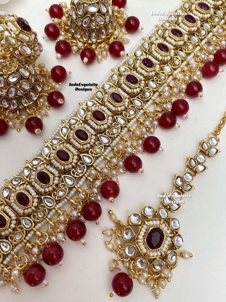 Gorgeous Kundan Choker Set/ Indian Jewelry/unique Kundan Choker Set ...