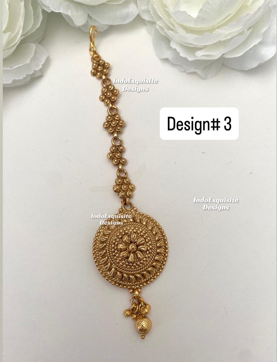 Gold Plated Maang Tikkas/gold Look Tikka/ High Quality Golden Bindi ...