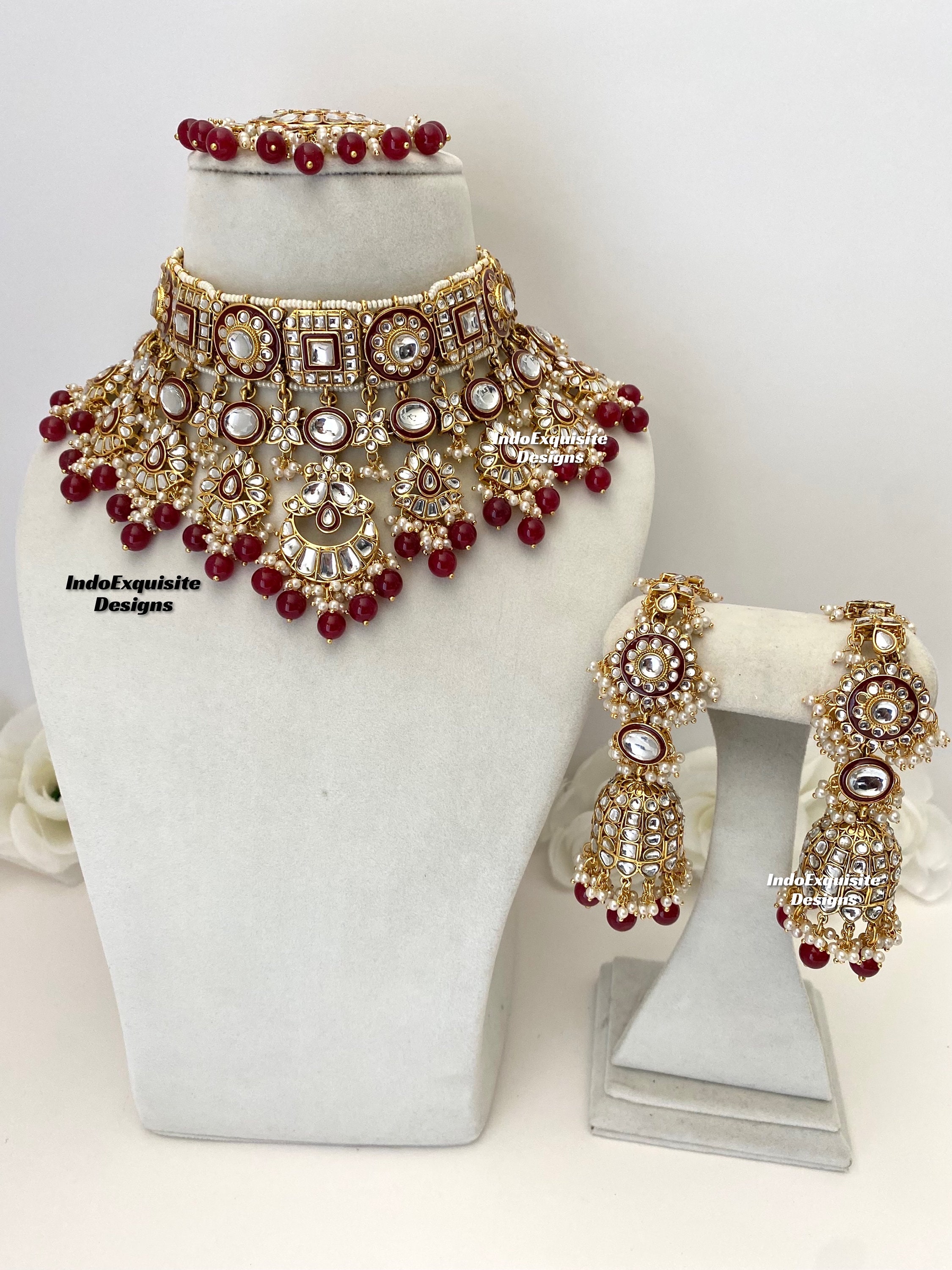 Premium Quality Elegant Kundan Choker Set/ Indian Jewelry/indian Bridal ...