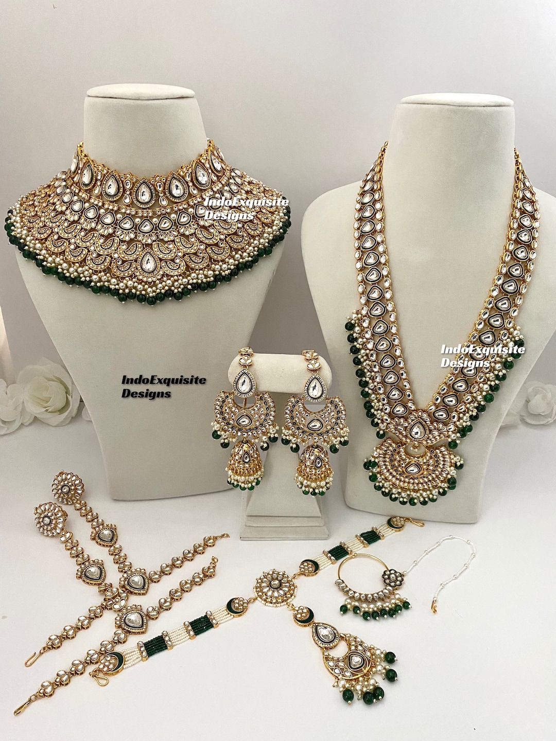 Elegant Kundan Bridal Set Comes With All Accessories/ Indian Bridal ...